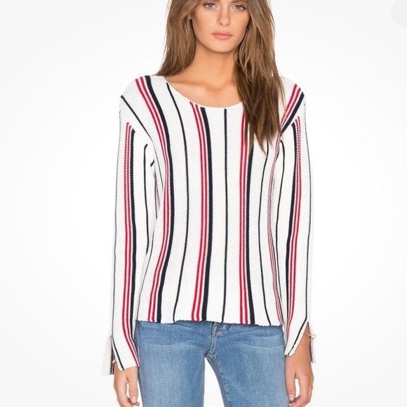 Frame Denim | Sweaters | Frame London Vertical Striped Sweater Chunky ...